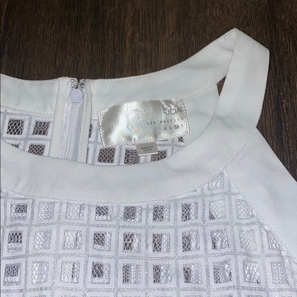 J.O.A. | Tops | Joa White Top See Thru Pattern | Poshmark